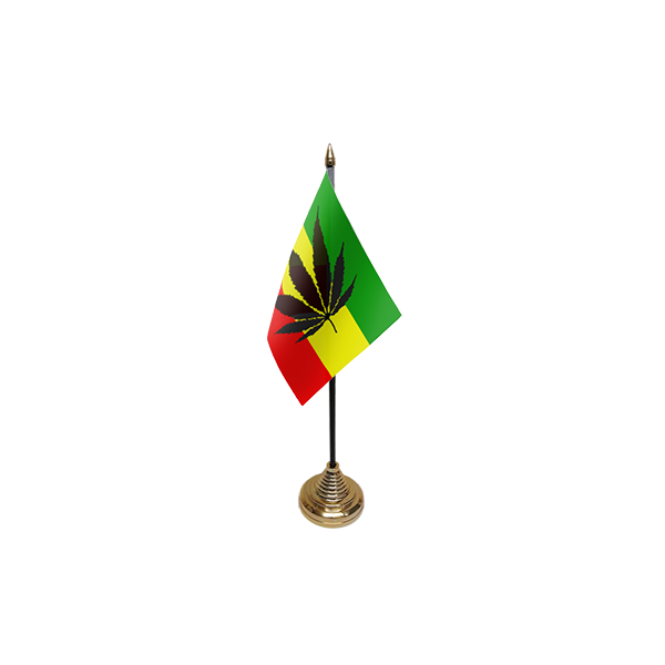 Cannabis Reggae Small Table Flags 12 Pack | The Flag Wholesaler
