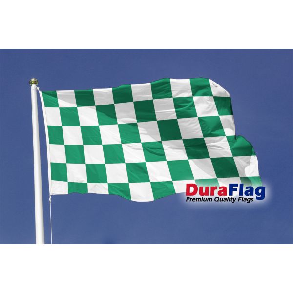 Green and White Check Duraflag Premium Quality Flag | The Flag Wholesaler